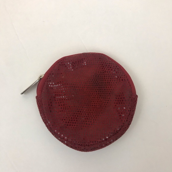 Danier | Bags | Danier Leather Red Circle Zipped Small Coin Purse ...